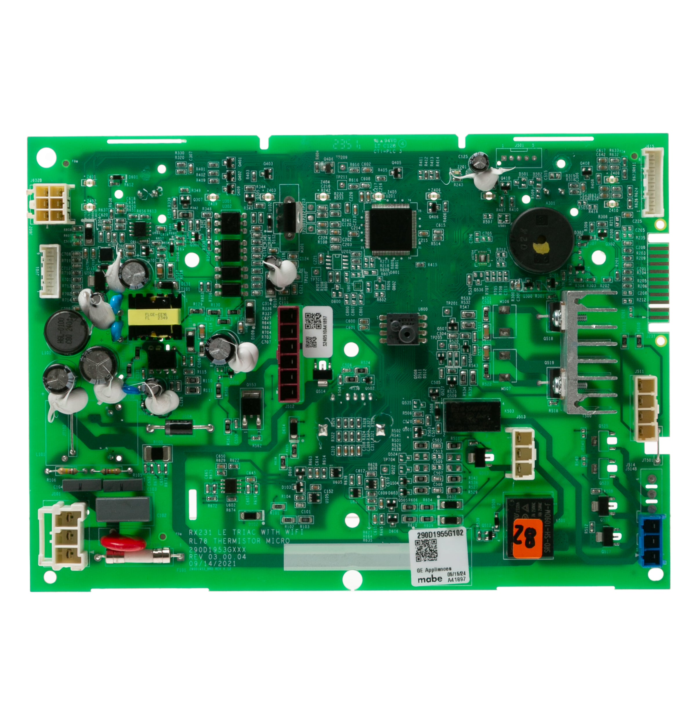 WH22X38441C GE Top Load Washer Main Control Board W/Core Charge